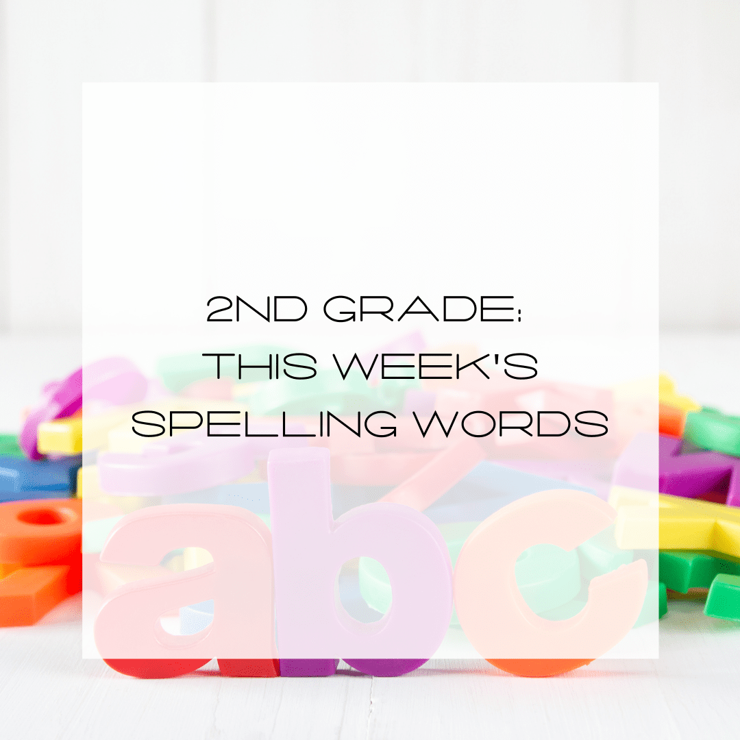 2nd Grade This Week s Spelling Words Life In The DayngrZone 2nd Grade This Week s Spelling Words Life In The DayngrZone